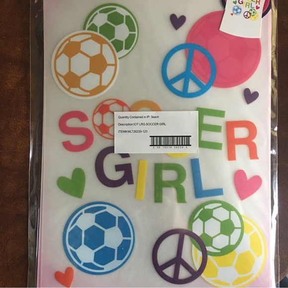 Other | Nwt Soccer Girl Iron On Transfer Pack Of 3 If Same Transfers ...